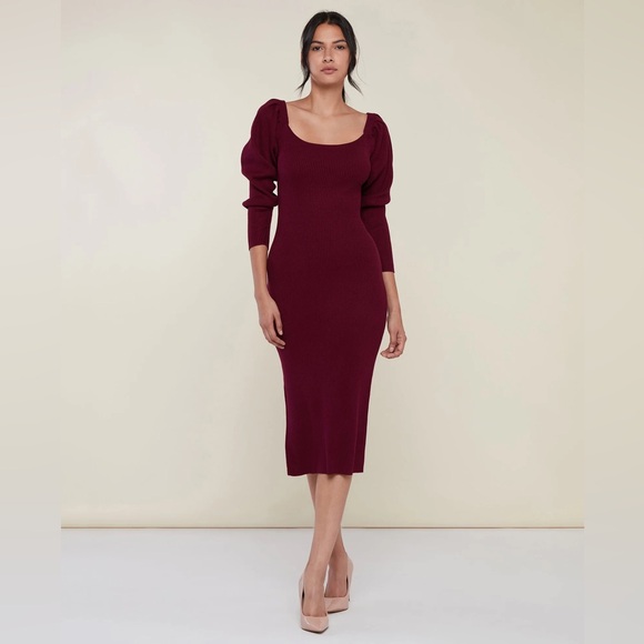 Rachel Parcell | Dresses | Nwt Rachel Parcell Puff Sleeve Sweater Midi ...